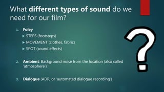 Short film - Basic Sound Design | PPTX