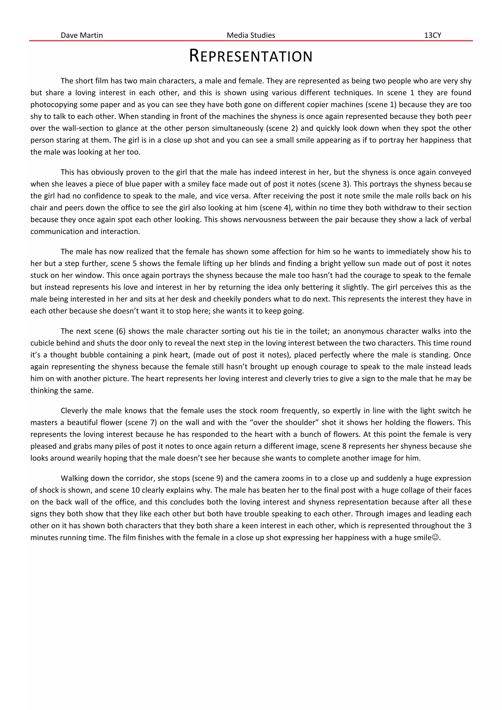 Short Film Analysis | DOCX