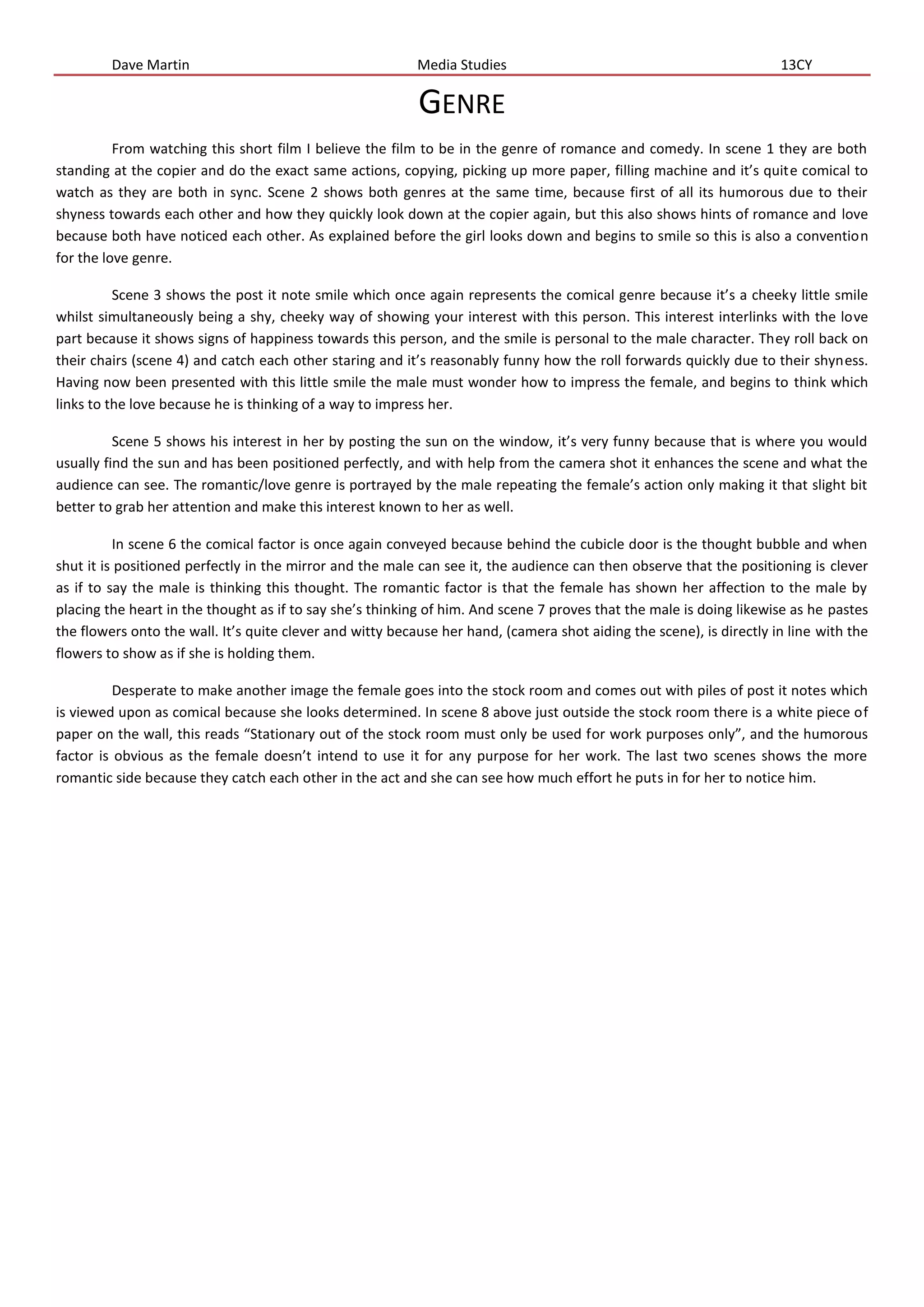 Short Film Analysis | DOCX