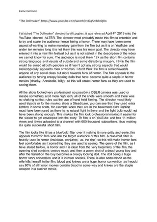 Short film analysis | PDF