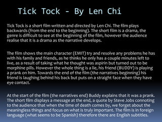 Short film analysis 1 | PPTX