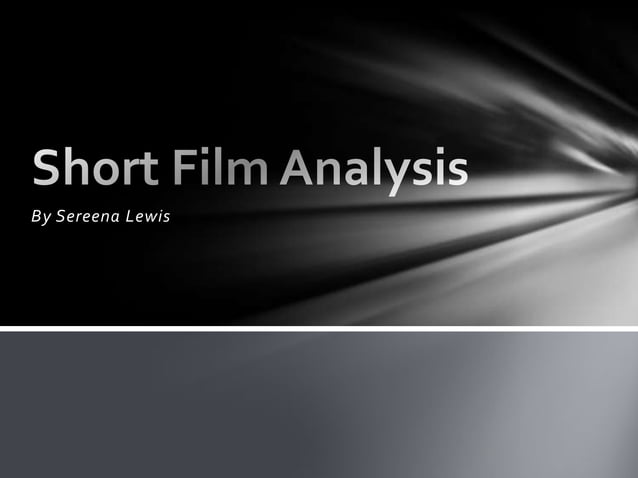 Short film analysis Bump | PPT