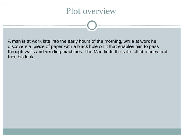 Short film analysis: The Black Hole | PPT