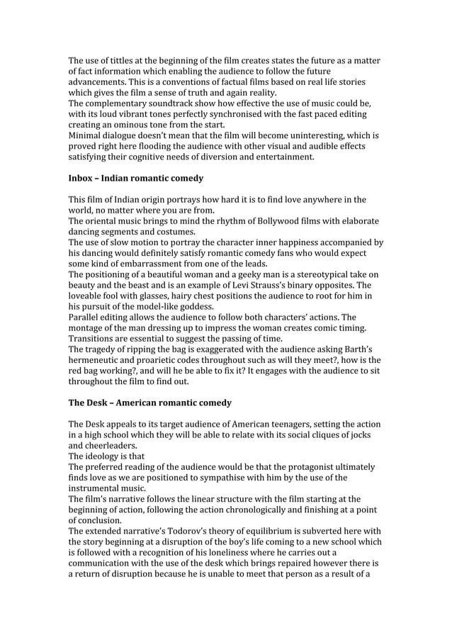 Short film analysis script | DOCX