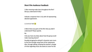 Short film audience feedback | PPT