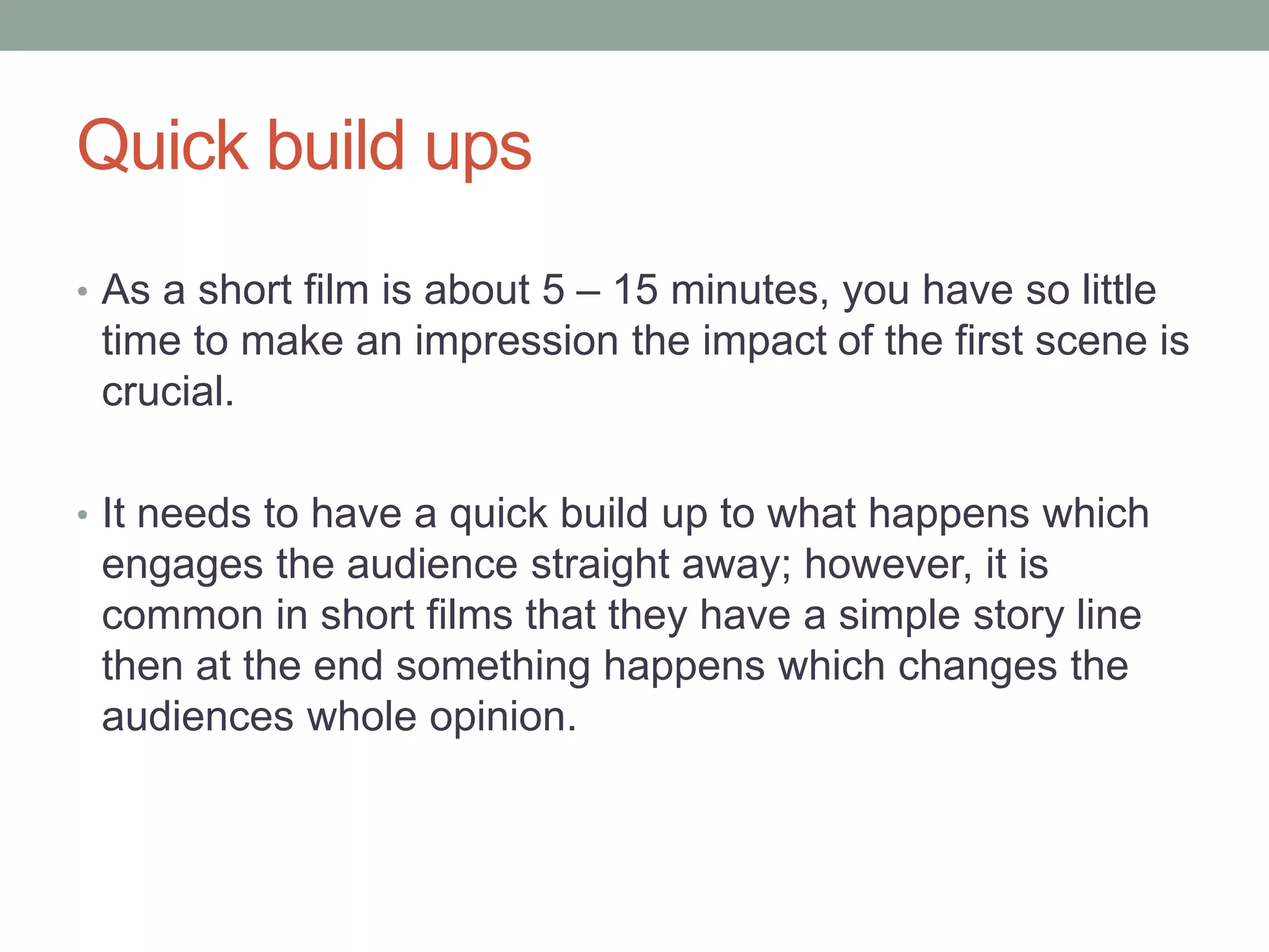 Short film conventions | PPTX