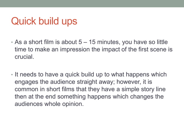 Short film conventions | PPTX