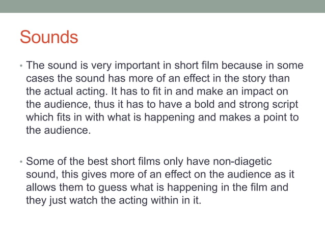 Short film conventions | PPTX