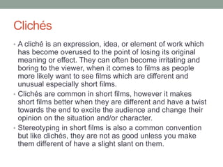 Short film conventions | PPTX