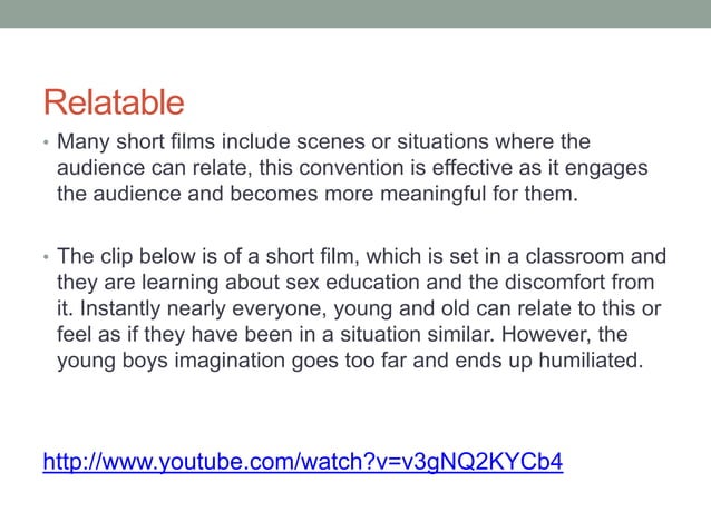 Short film conventions | PPTX