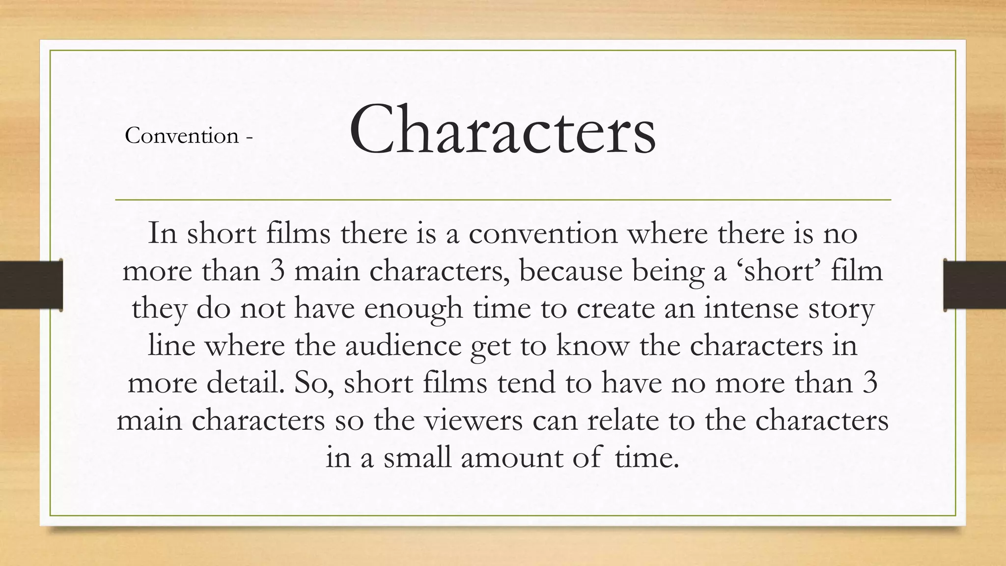 Short film conventions | PPTX