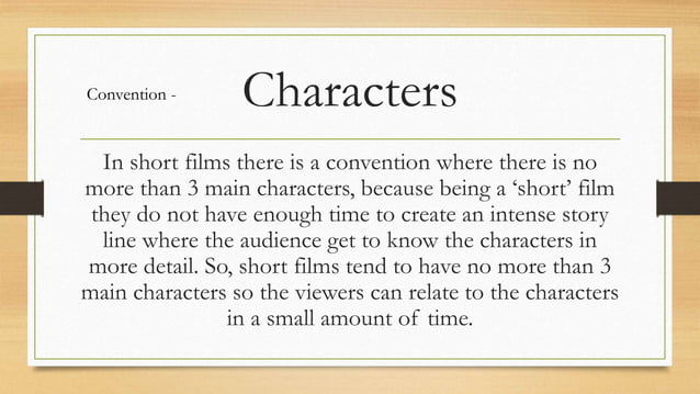 Short film conventions | PPT