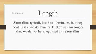 Short film conventions | PPTX