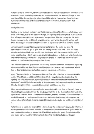 Short film evaluation.. | DOCX