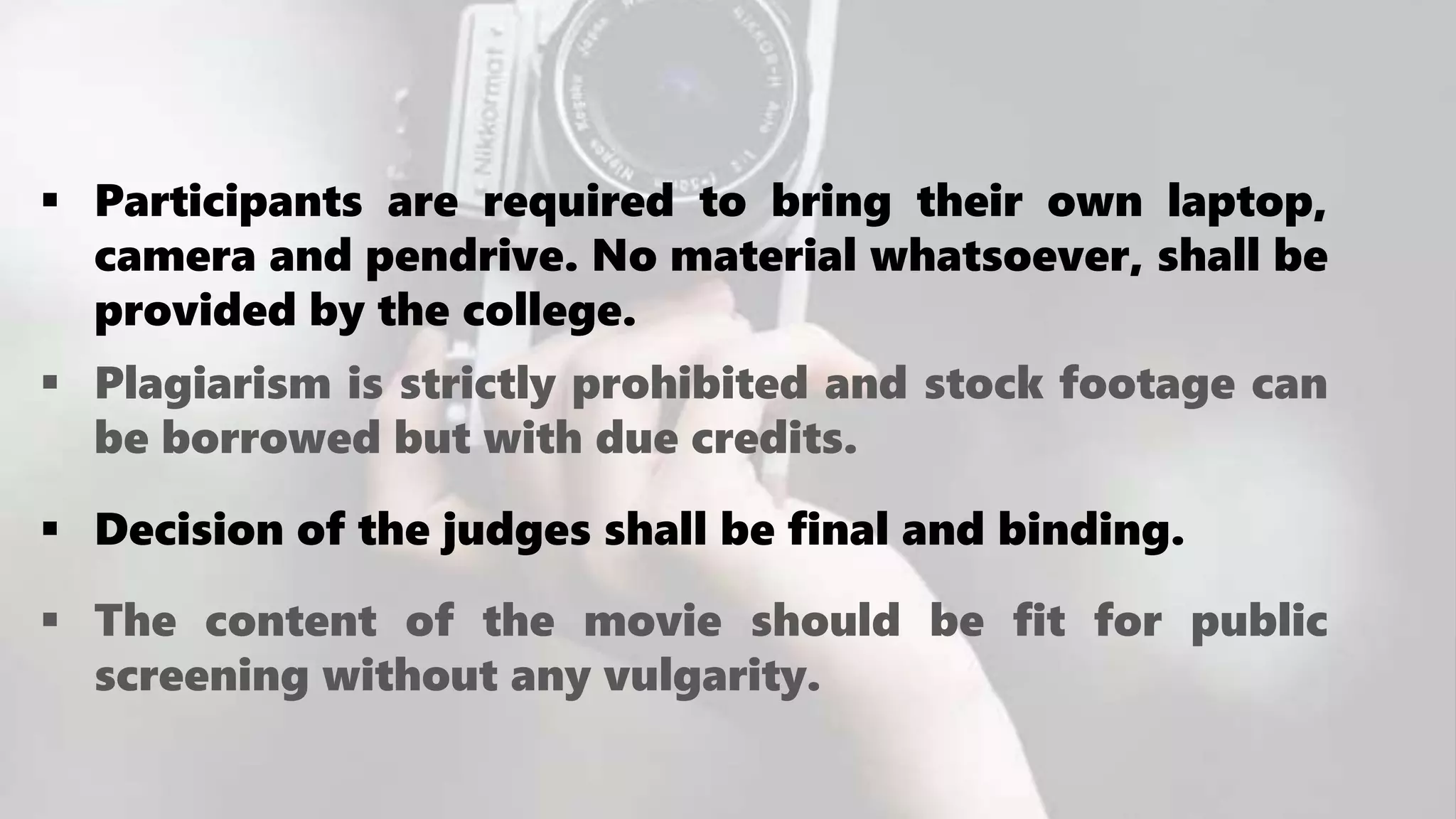 Short film making | PPTX