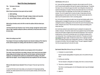 Short film planning and pre production | PPTX