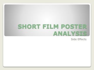 Short film poster analysis 2 | PPTX
