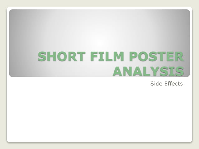 Short film poster analysis 2 | PPTX