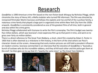 Short Film Research and Report Presentation | PPT