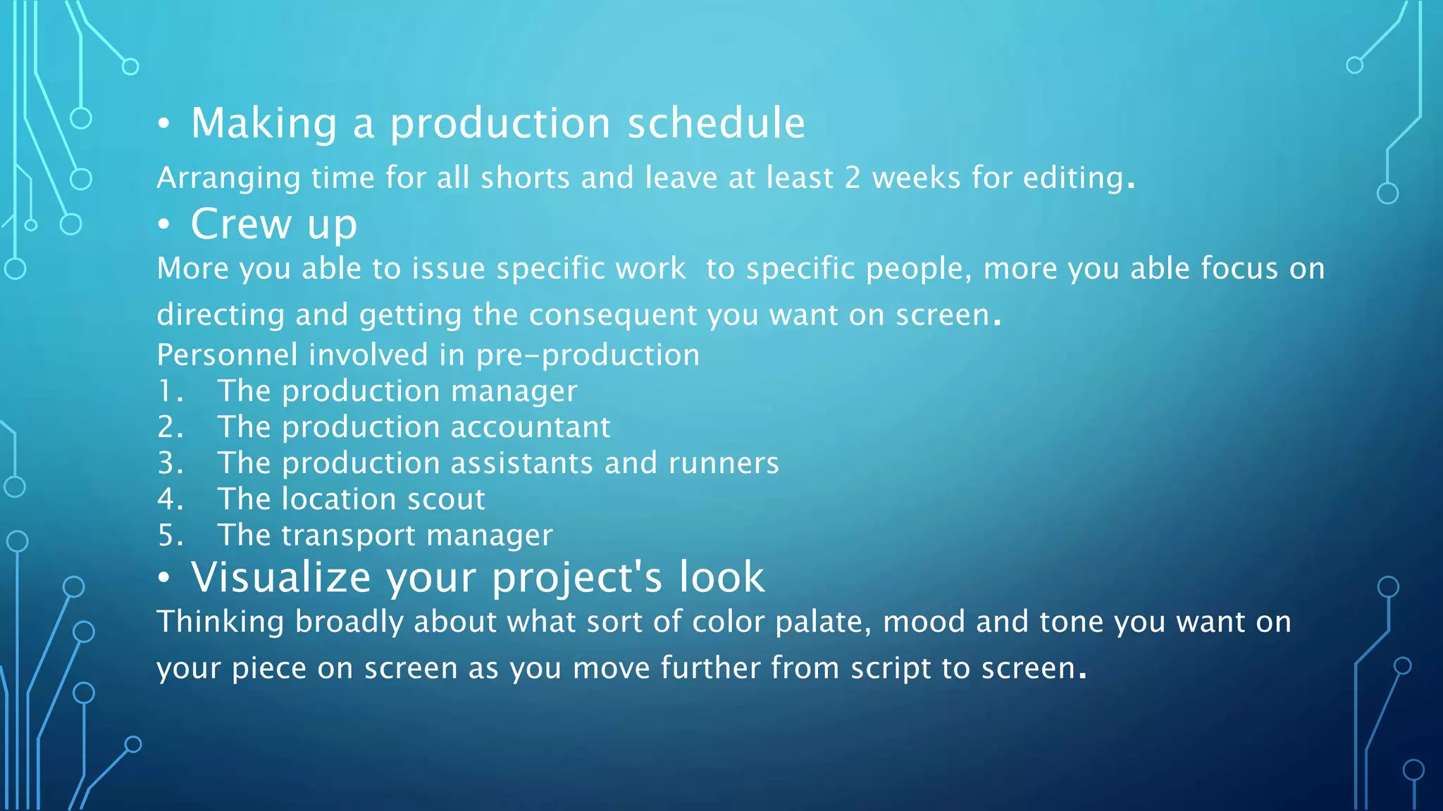Short Film Pre-production | PPTX