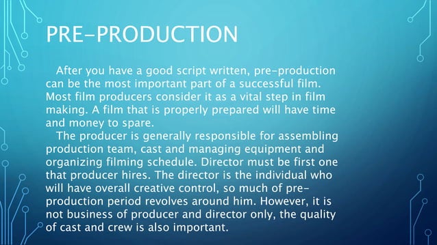 Short Film Pre-production | PPTX | Screenwriting | Content Production