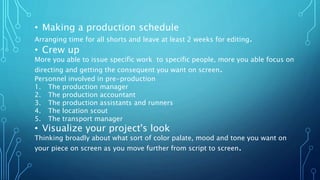 Short Film Pre-production | PPTX