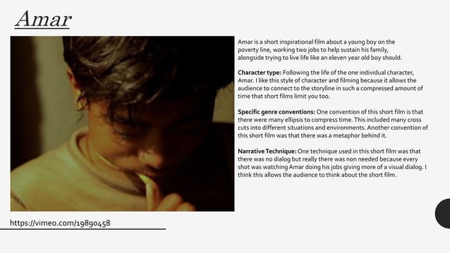 Short film presentation | PPT