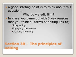 Short film production Section 3 | PPTX | Screenwriting | Content Production
