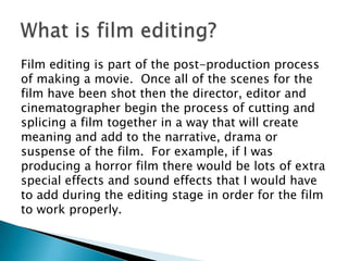 Short Film Production Report | PPTX