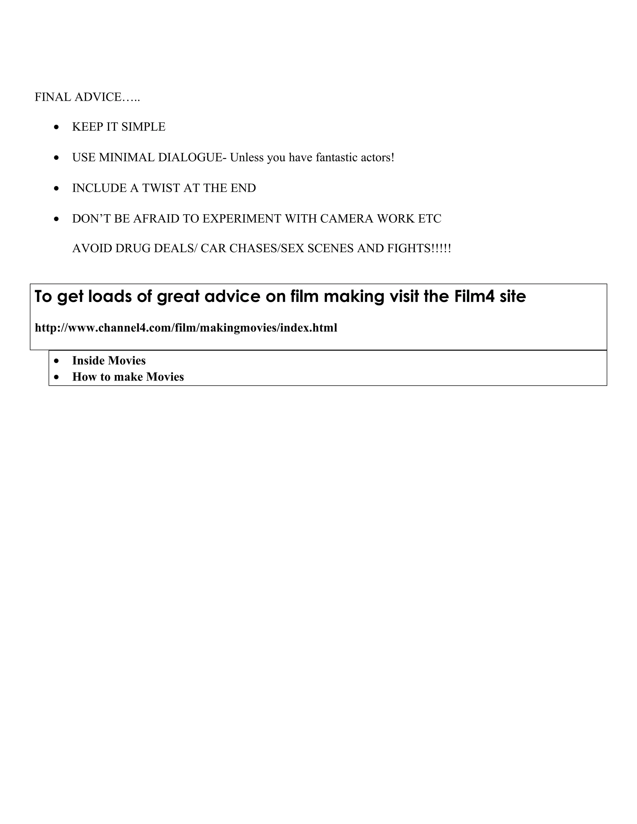 Short film proposal | DOC