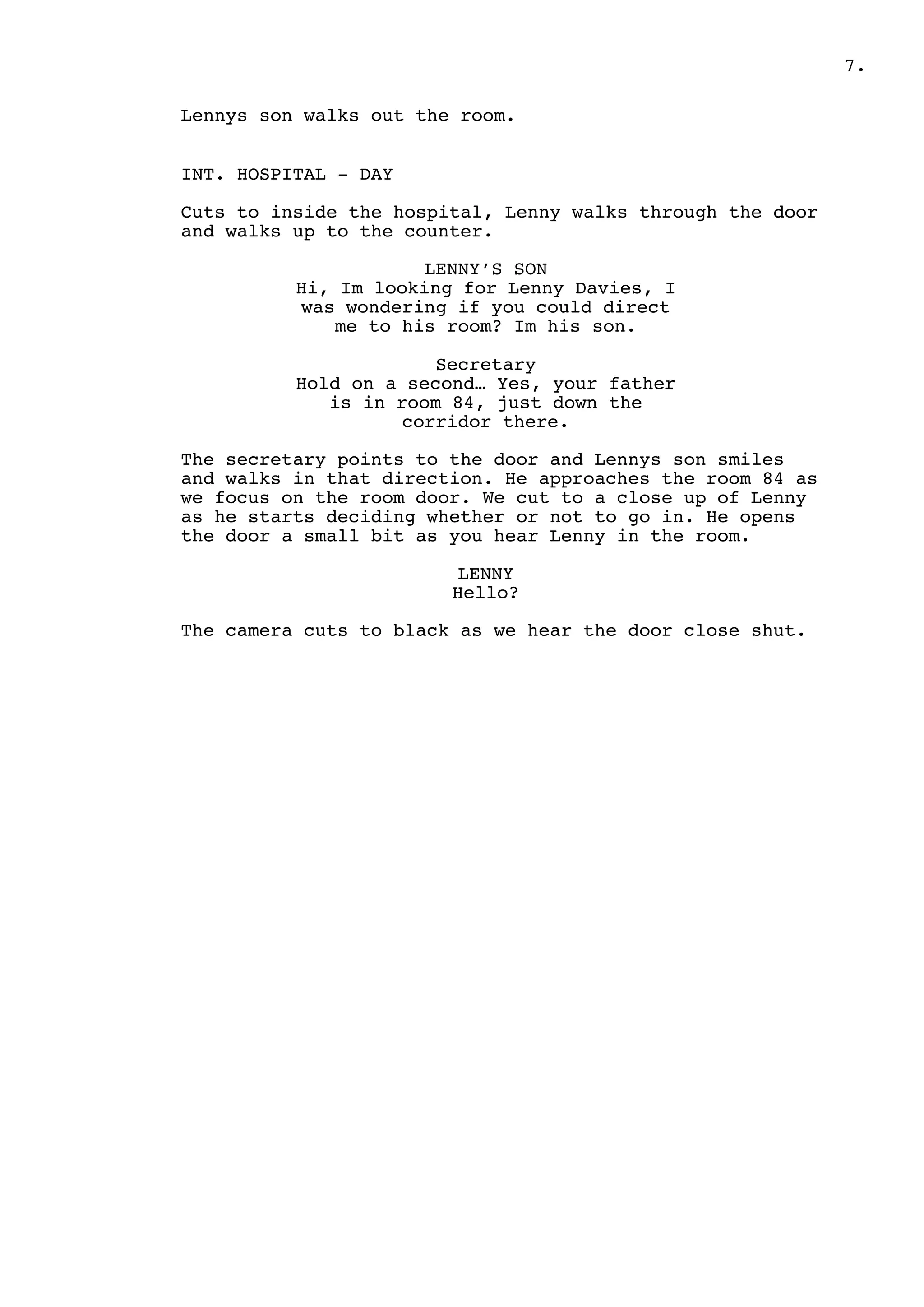 Short film script - Ryan Banks | PDF
