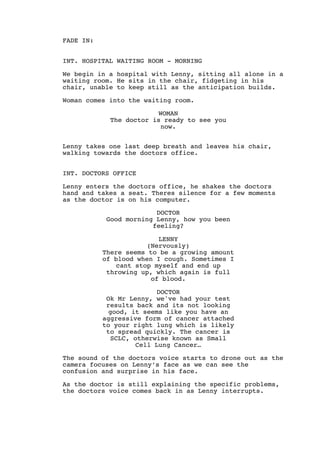 Short film script - Ryan Banks | PDF | Lung and Respiratory Health ...