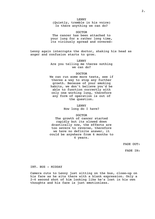 Short film script - Ryan Banks | PDF