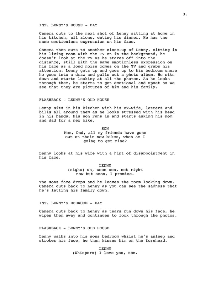 Short film script - Ryan Banks | PDF