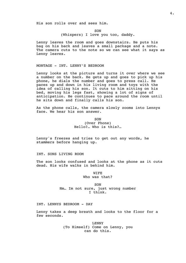 Short film script - Ryan Banks | PDF