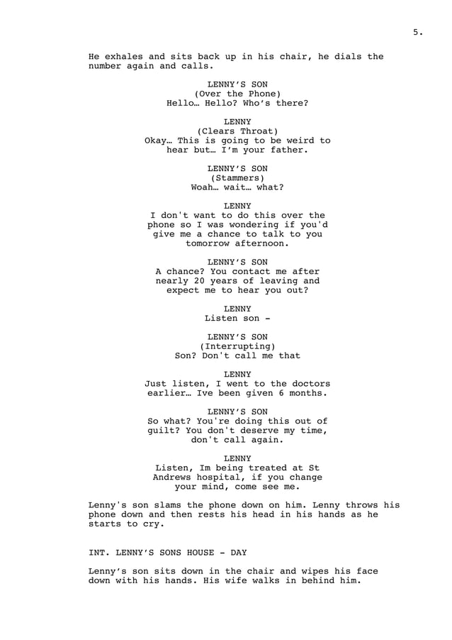 Short film script - Ryan Banks | PDF