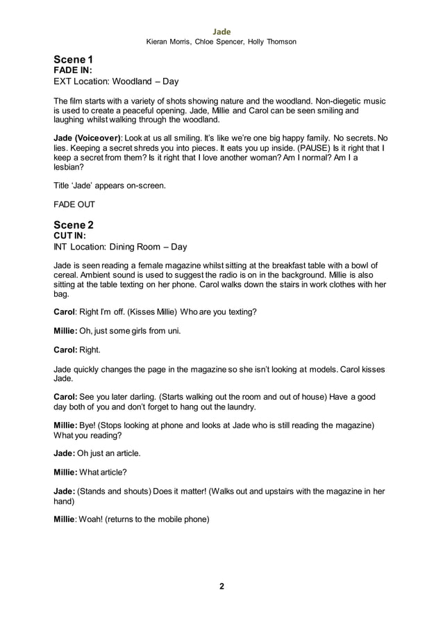 Short film script | PDF