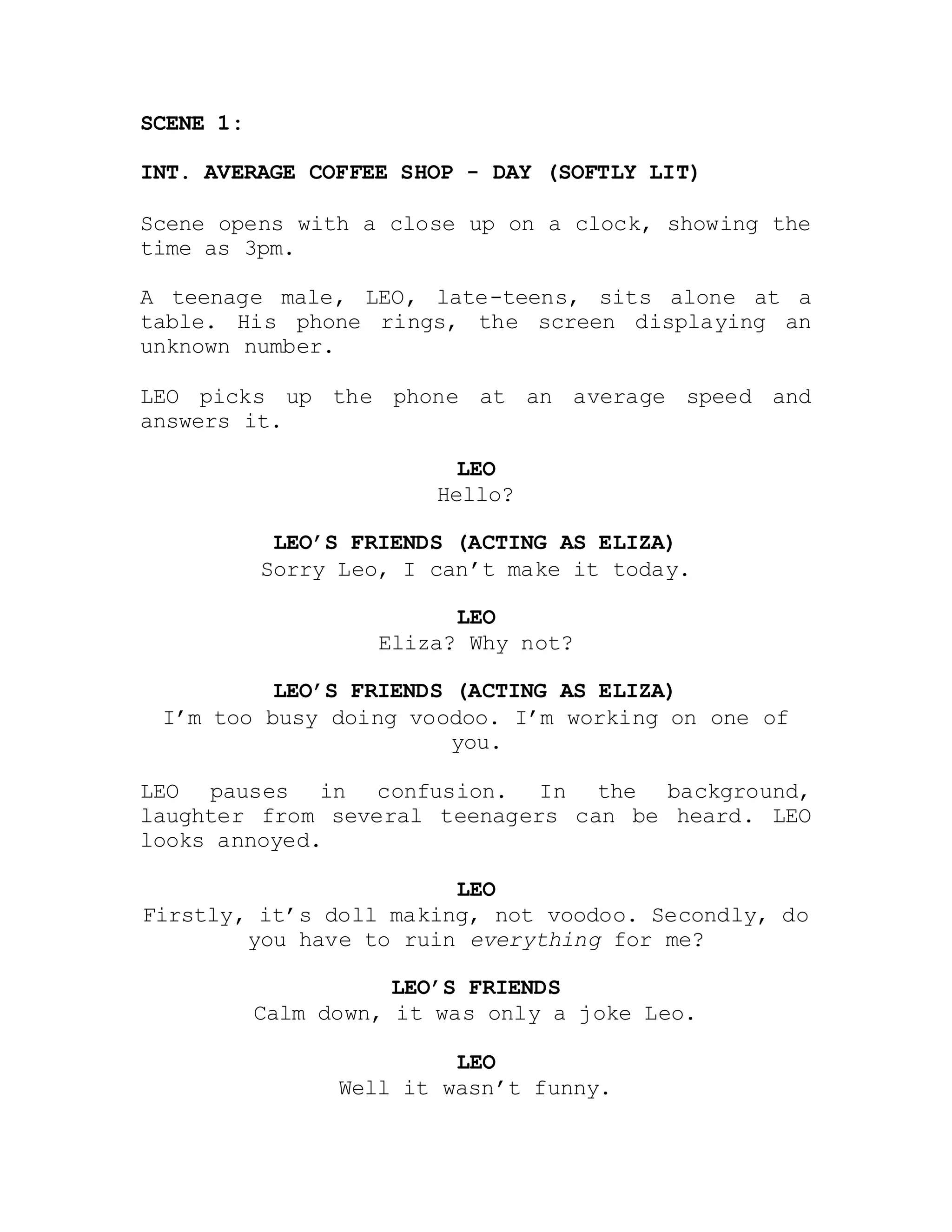 Short Film Script Idea | PDF