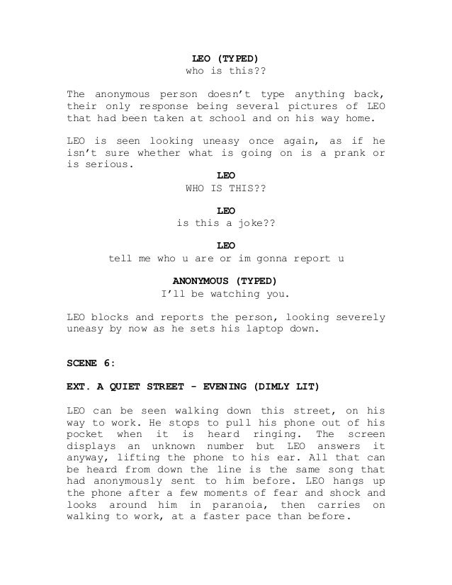 Short Film Script Idea Short Film Script Idea
