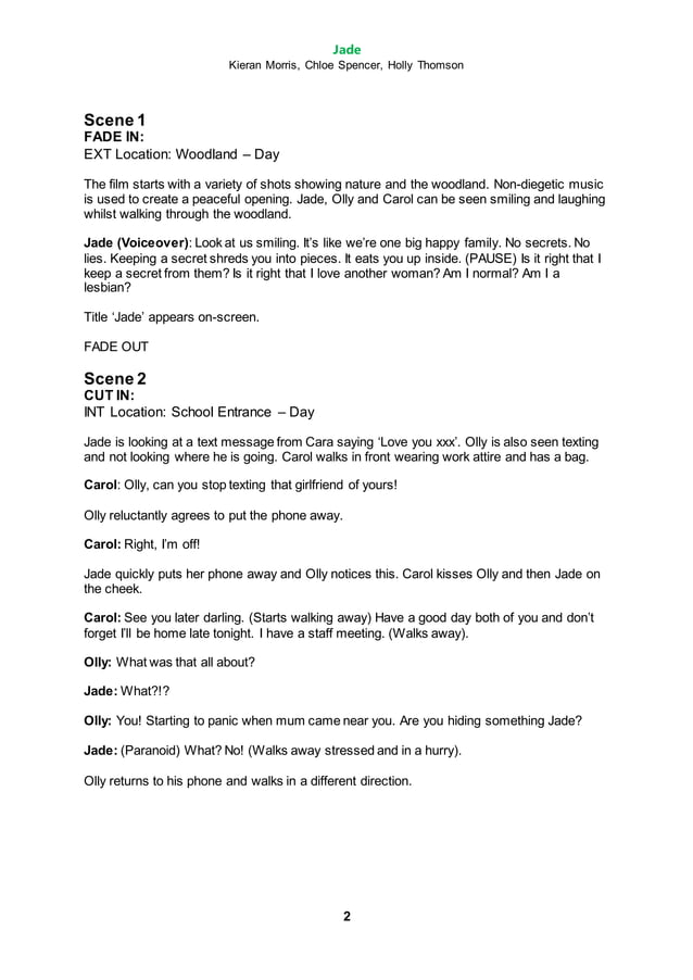 Short film final script | PDF