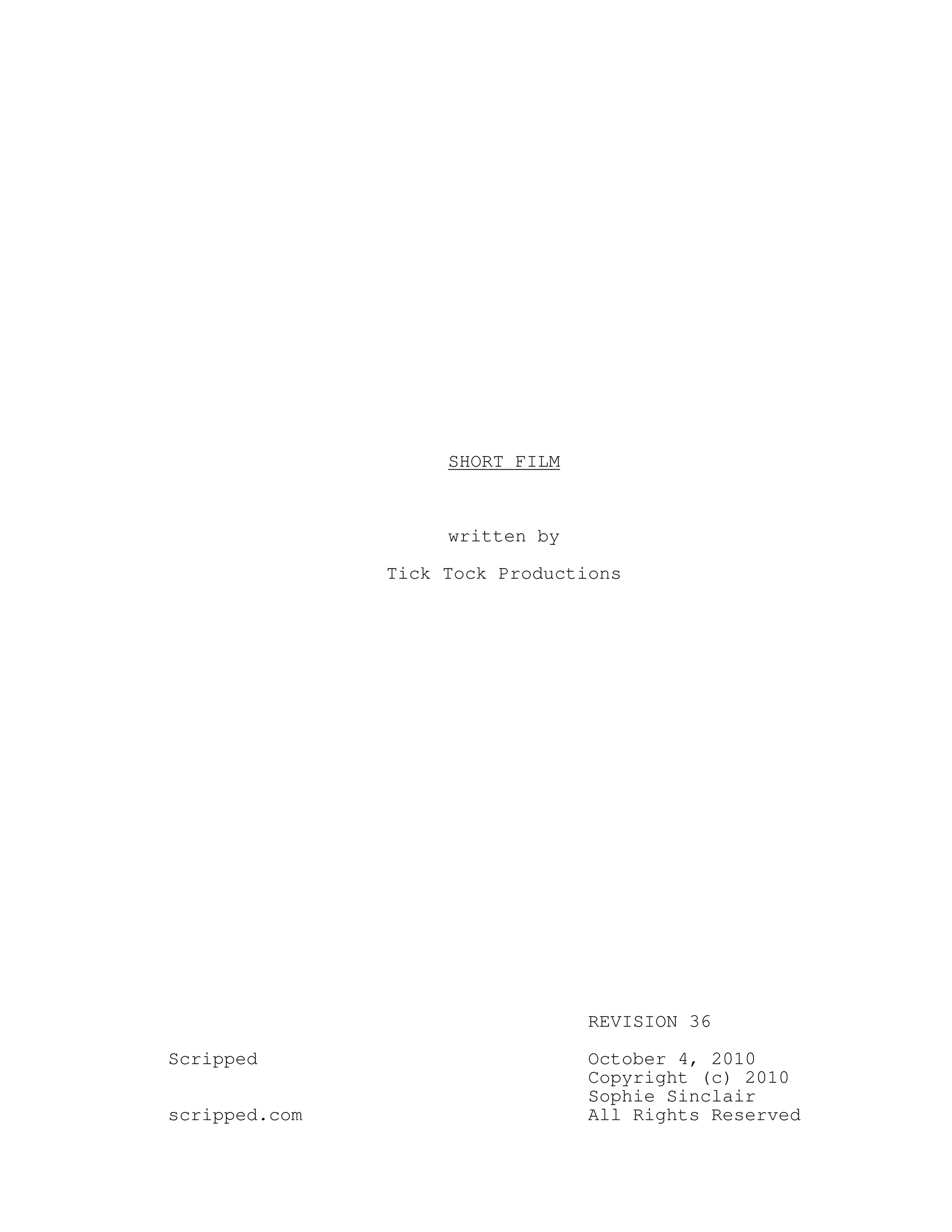 Short film script1 | PDF