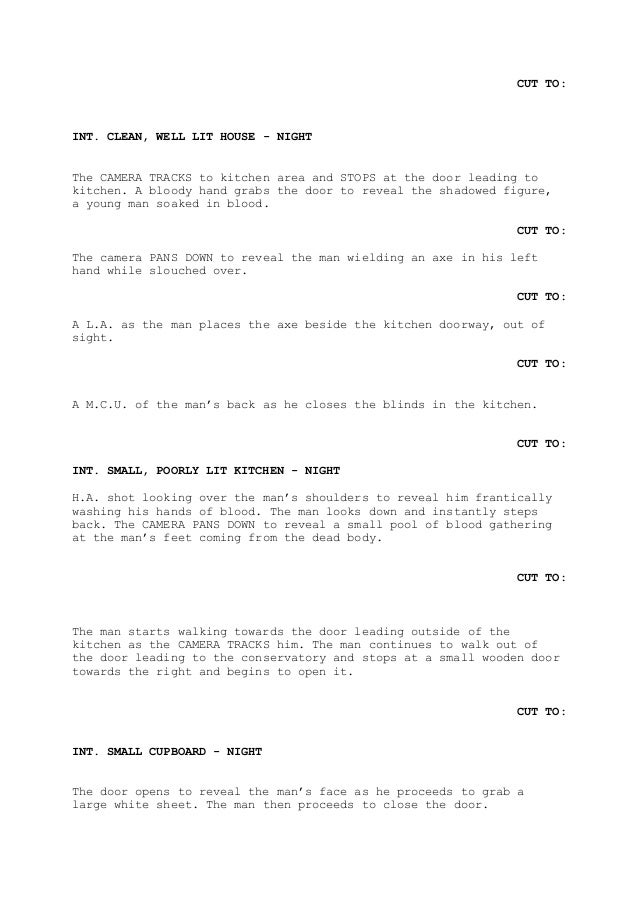 Short Film Script Format