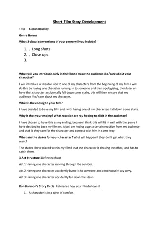 Short film story development student copy | DOCX
