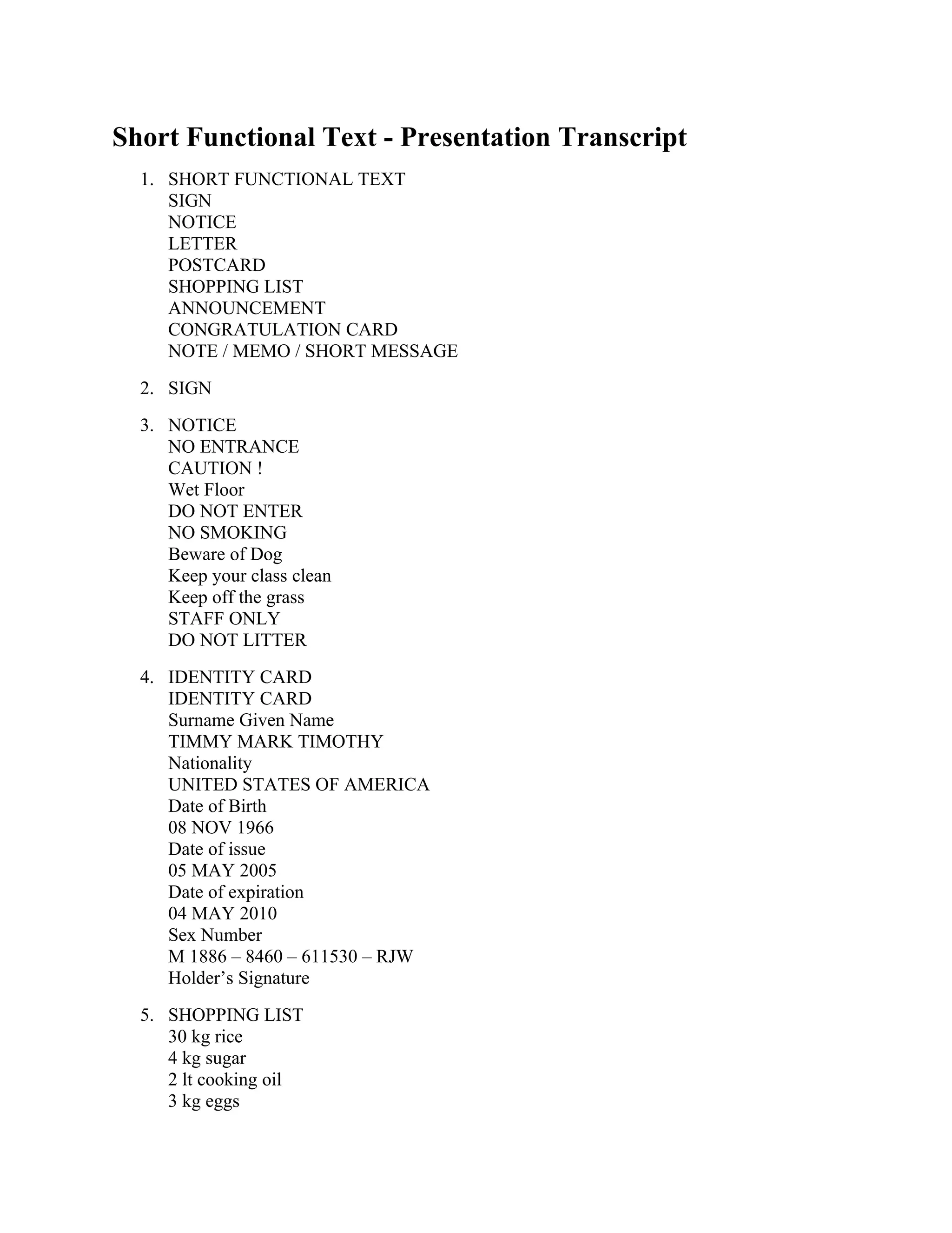 Short functional text | PDF