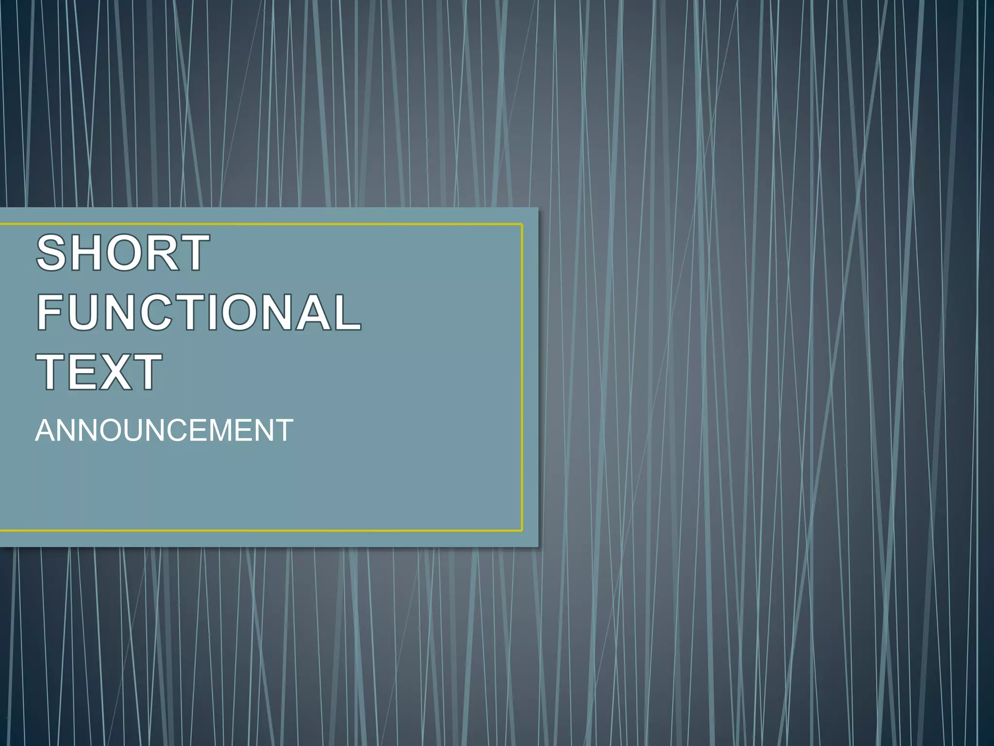 Short functional text | PPT