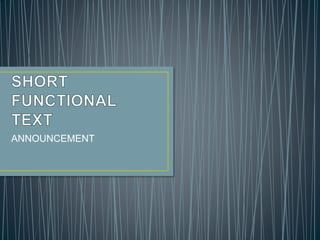 Short functional text | PPTX