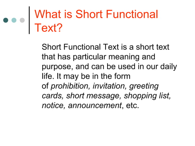 Short functional text etm | PPT | Email | Internet
