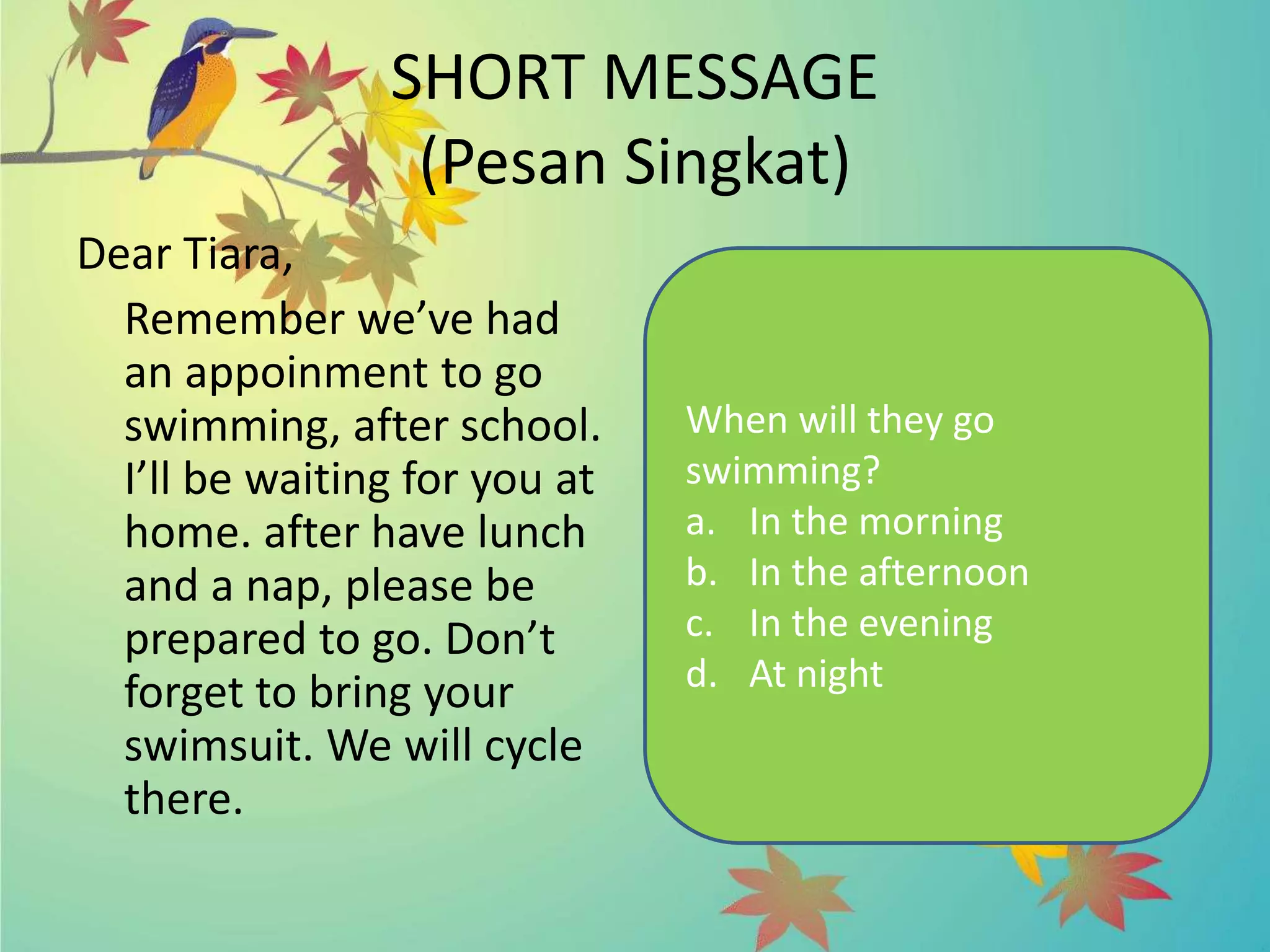 Short functional text ppt | PPT