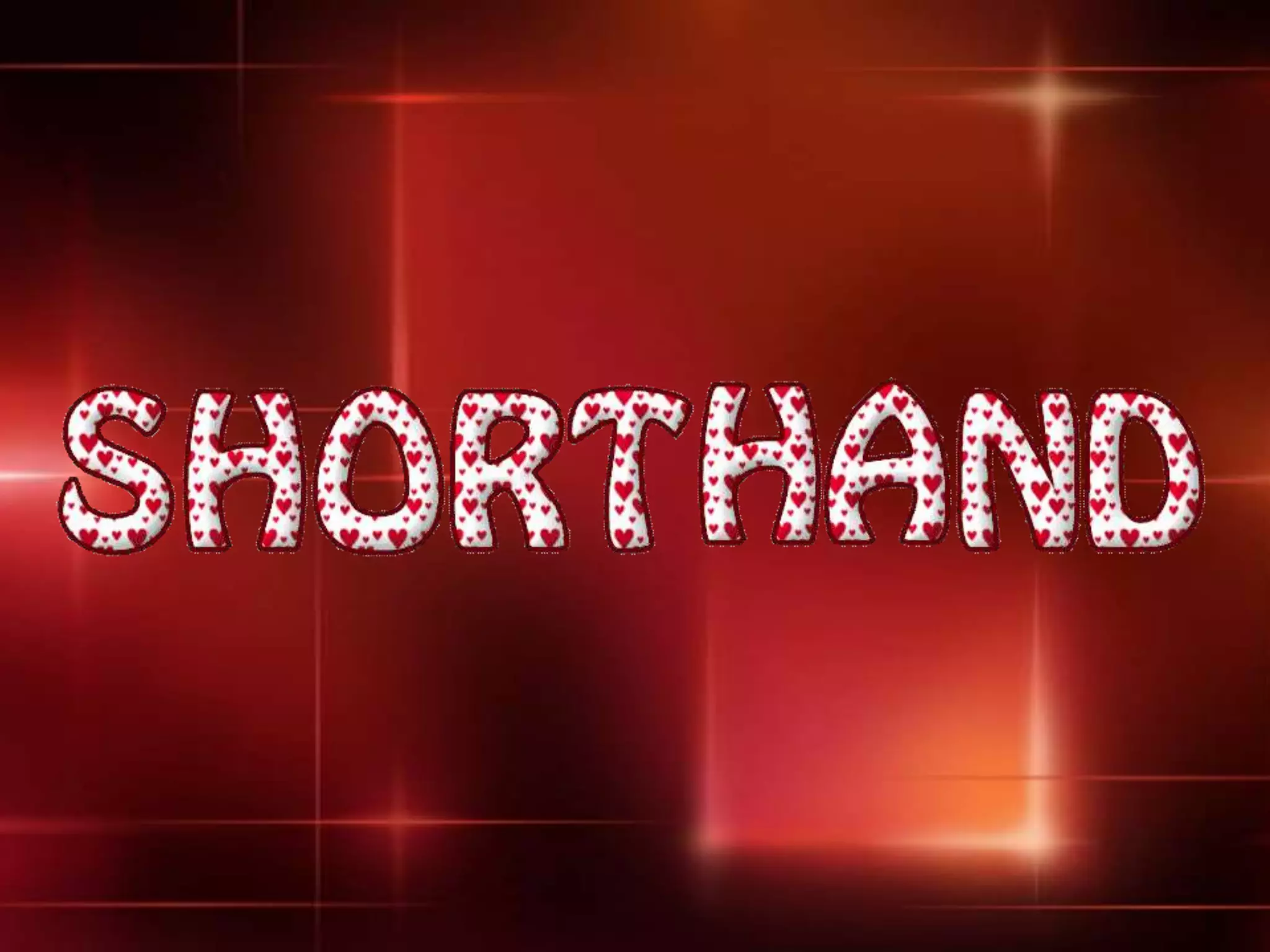 Shorthand chapter 1 | PPTX