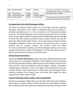 Short history & growth of newspapers | PDF
